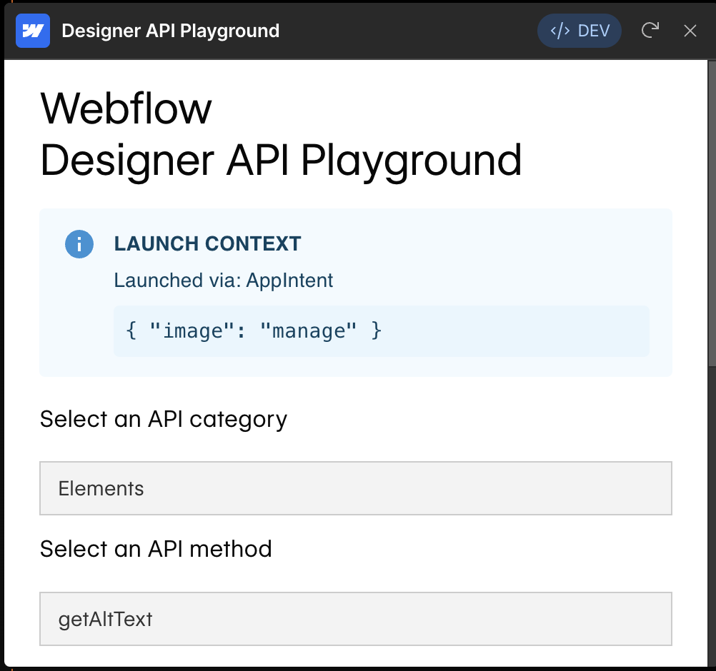 App Intents and Connections | Webflow API Documentation